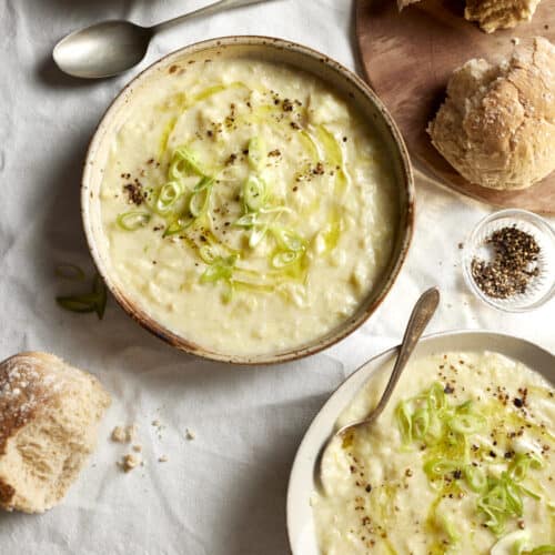 Easy Vegan Leek & Potato Soup - Budget Friendly Vegan